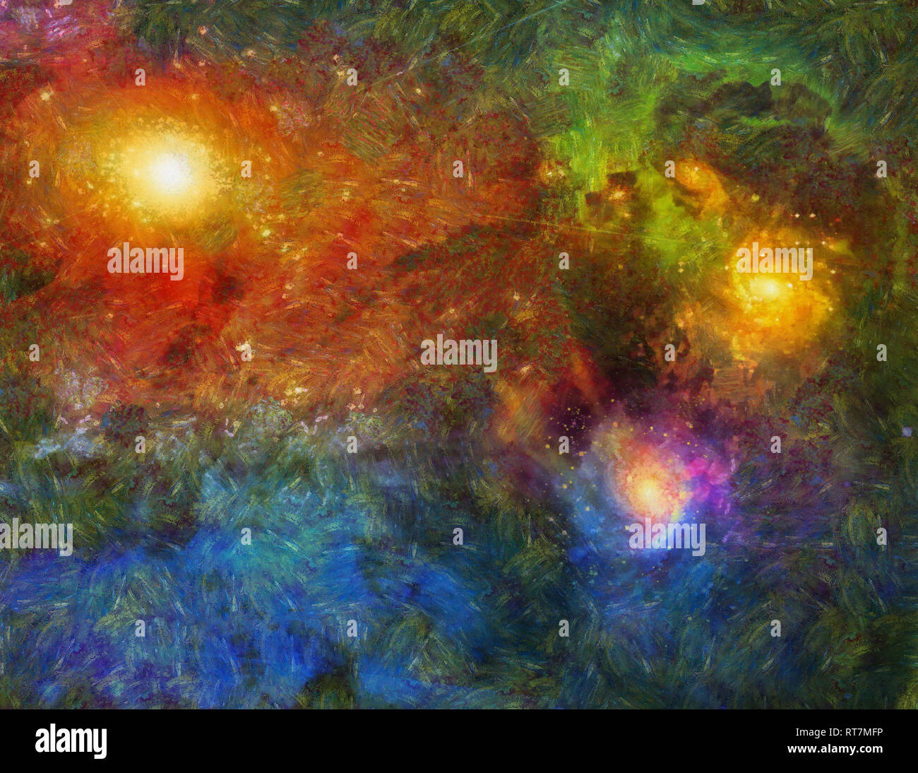 Deep Space Painting Stock Photo - Alamy