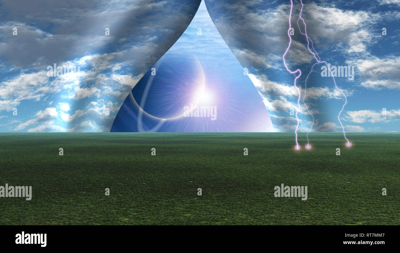 Lightning ripped the sky hi-res stock photography and images - Alamy