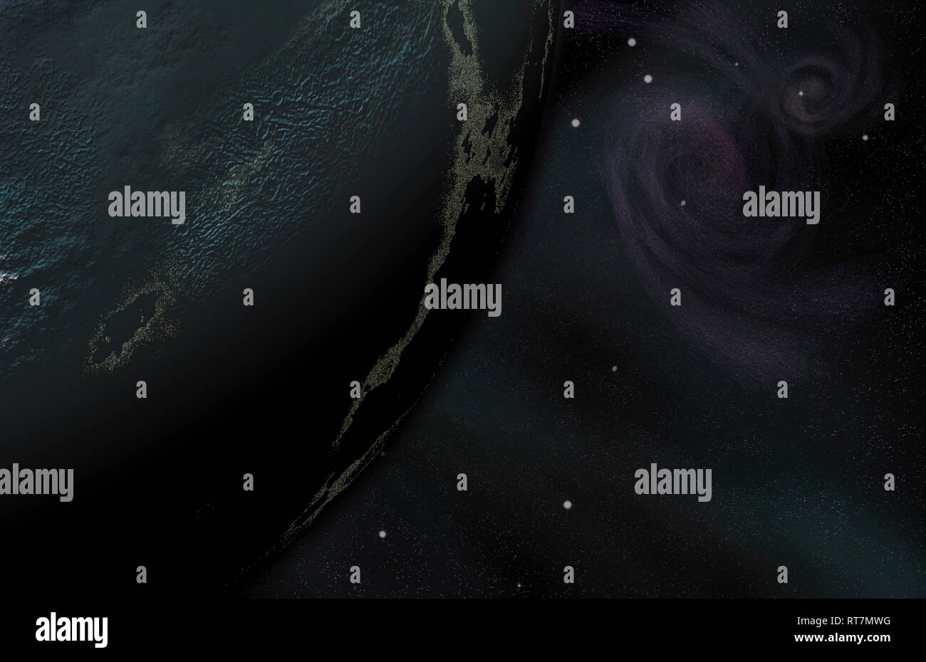 Deep space surreal composition. 3D rendering Stock Photo - Alamy