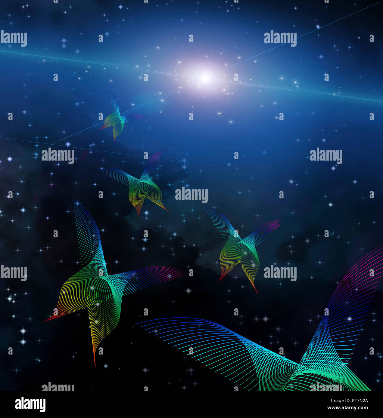 Butterfly Abstract. Deep space Stock Photo - Alamy