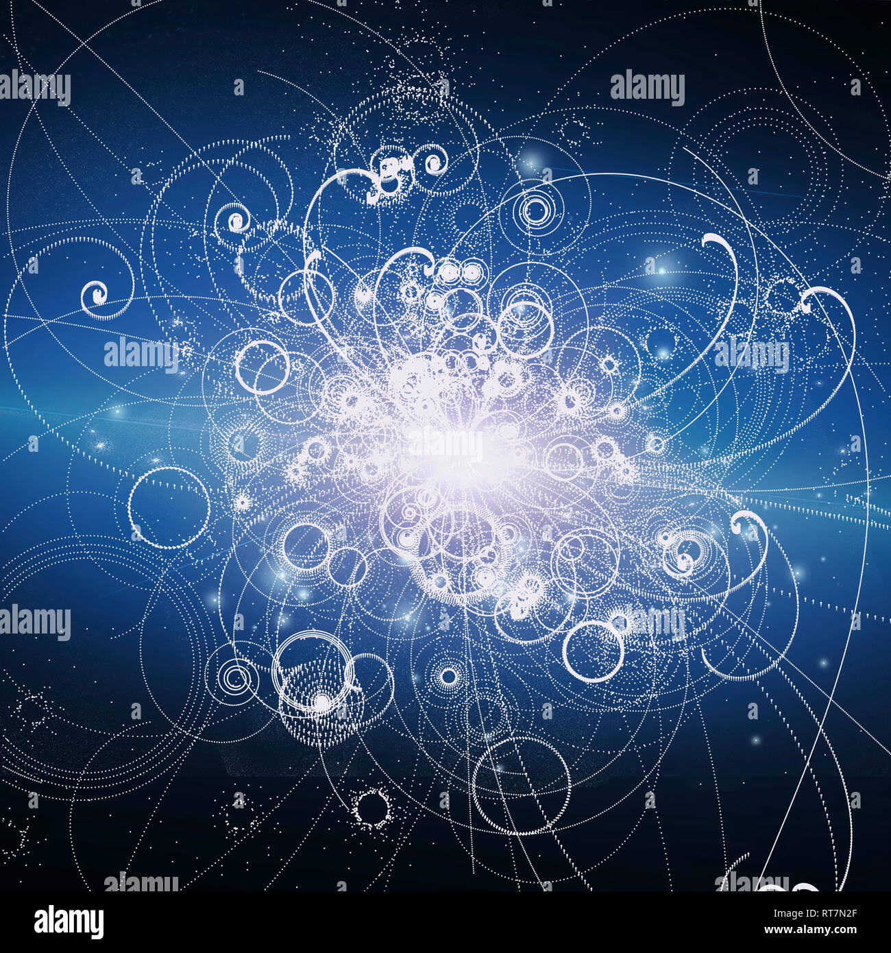 Atomic Elements Particle Accelerator Illustration Stock Photo - Alamy