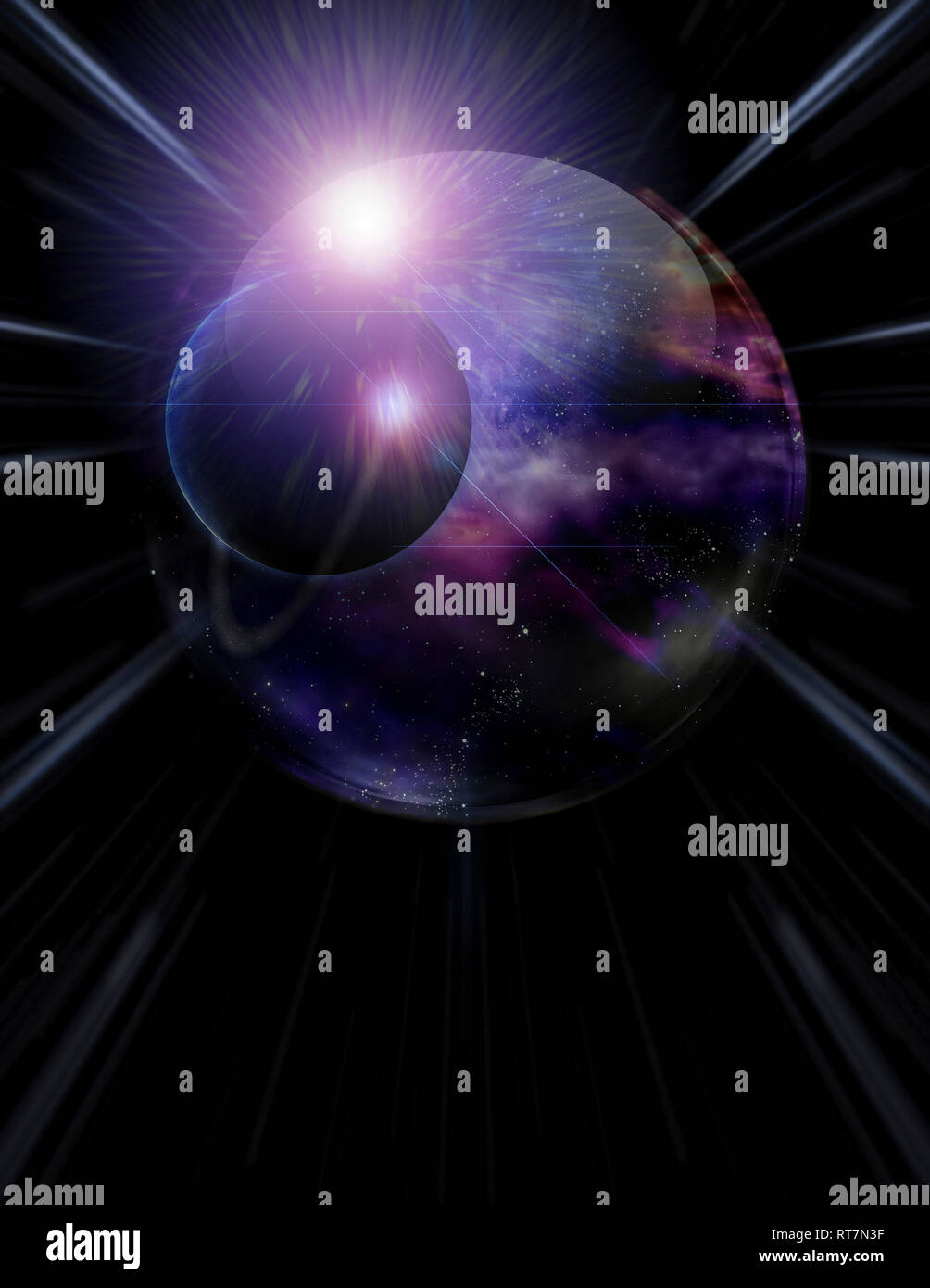 Bubble of Space inside crystal Stock Photo - Alamy
