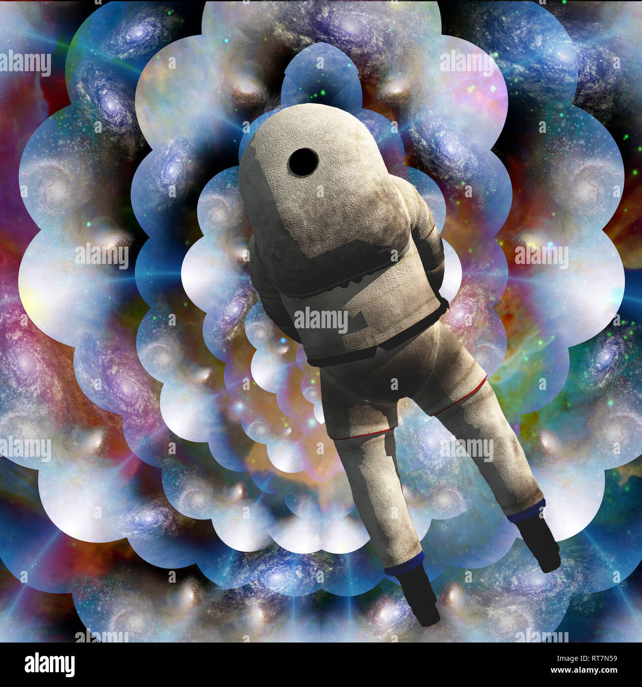 Astronaut in endless space Stock Photo - Alamy