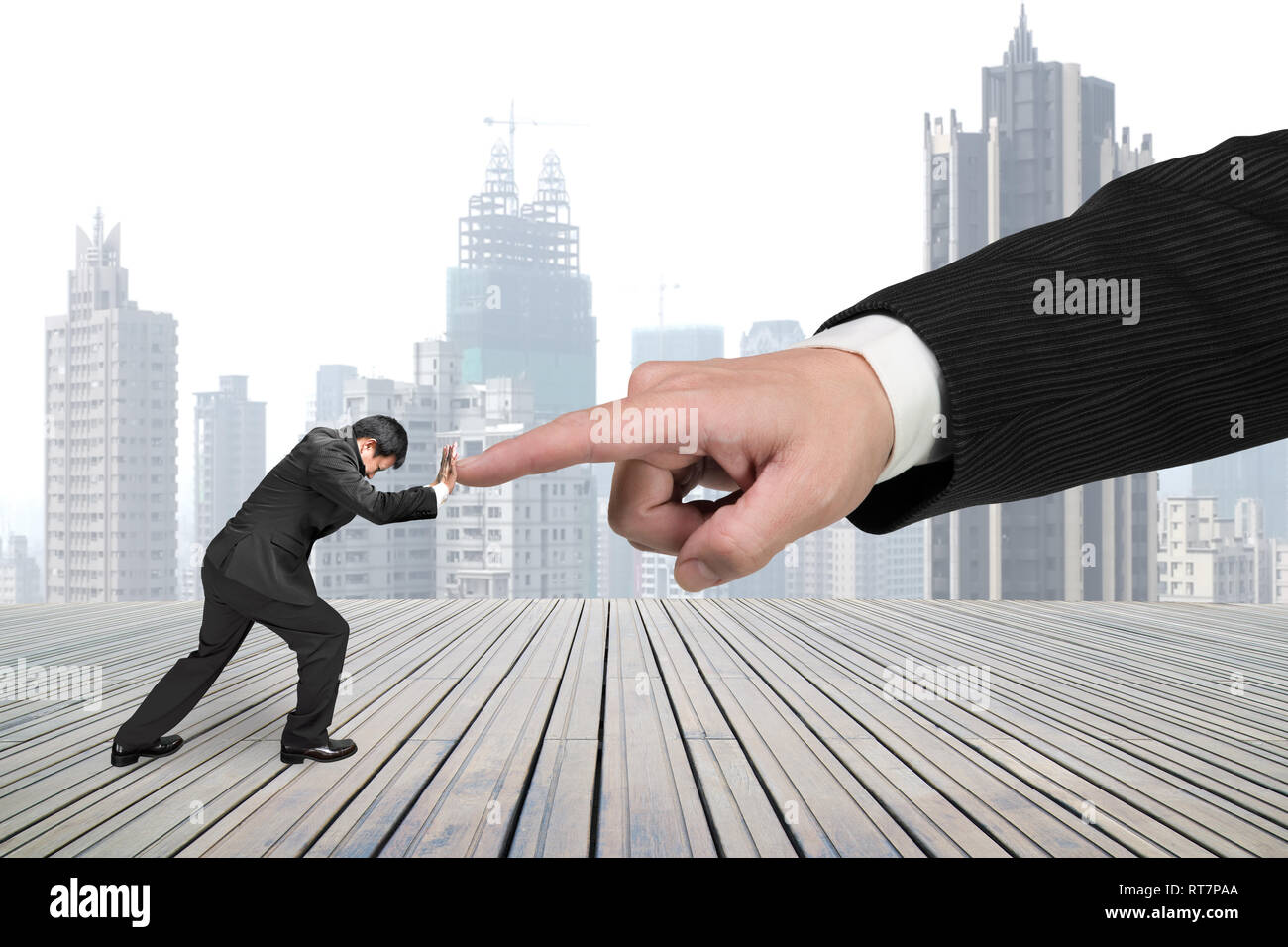 Big man little man fight hi-res stock photography and images - Alamy