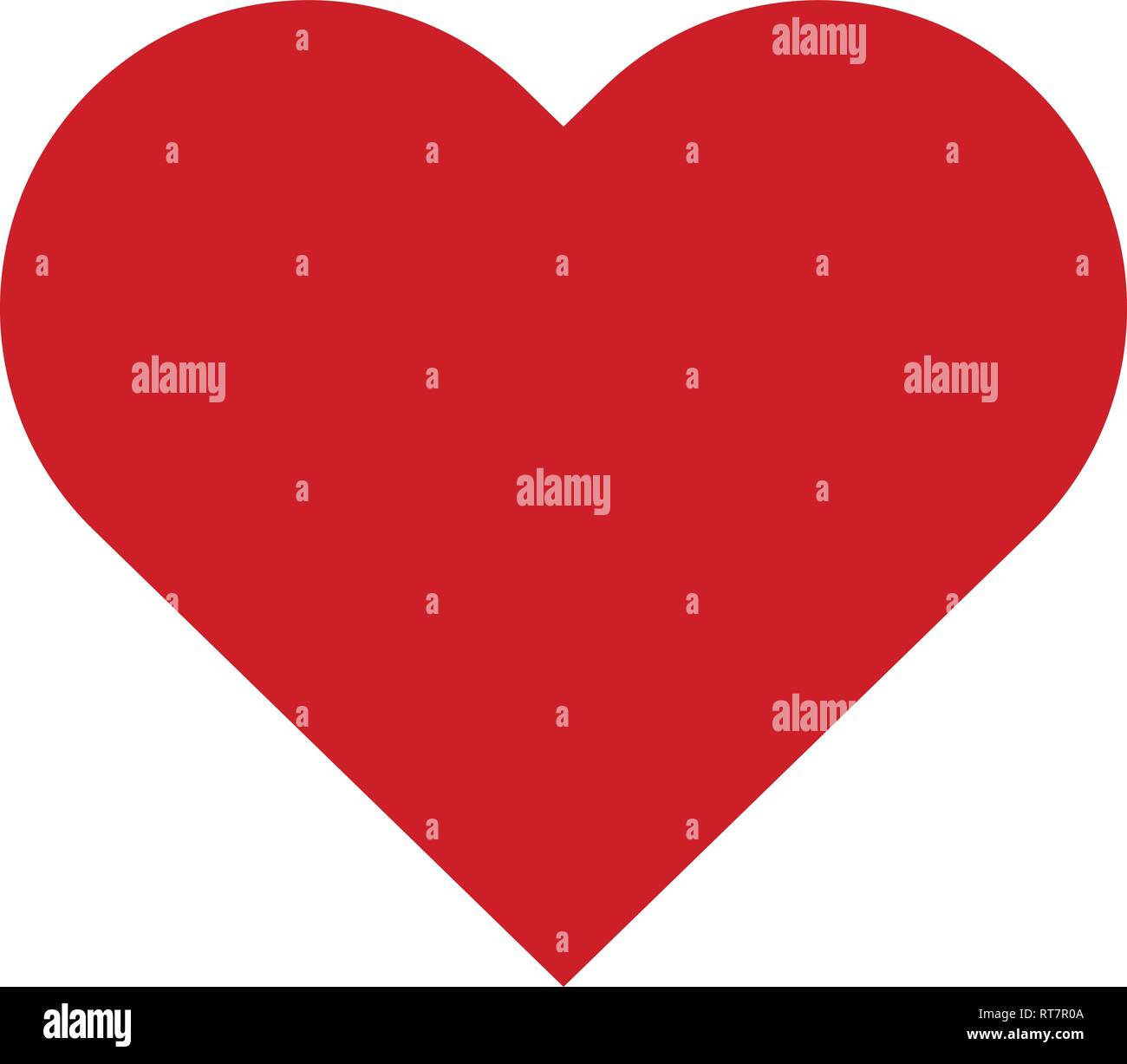 Heart, Symbol of Love and Valentine's Day. Flat Red Icon Isolated on ...