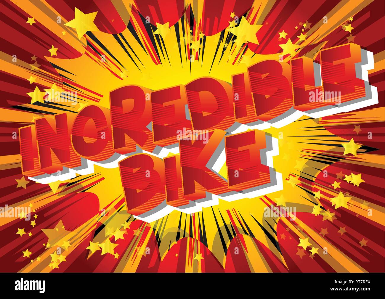 Incredible Bike - Vector illustrated comic book style phrase on ...