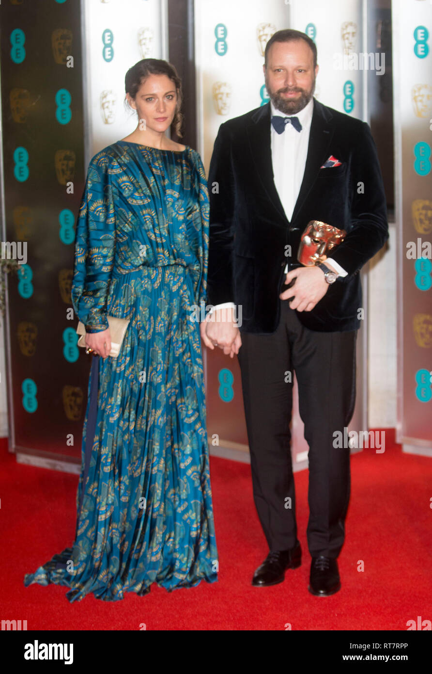 Ariane labed lanthimos at the 72nd british academy film hi-res stock ...