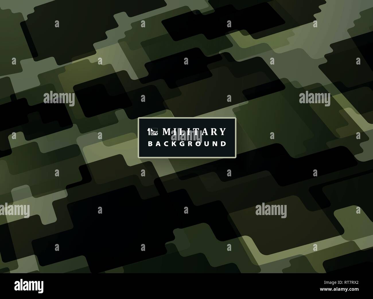 Abstract jigsaw military green color pattern background. Modern ...