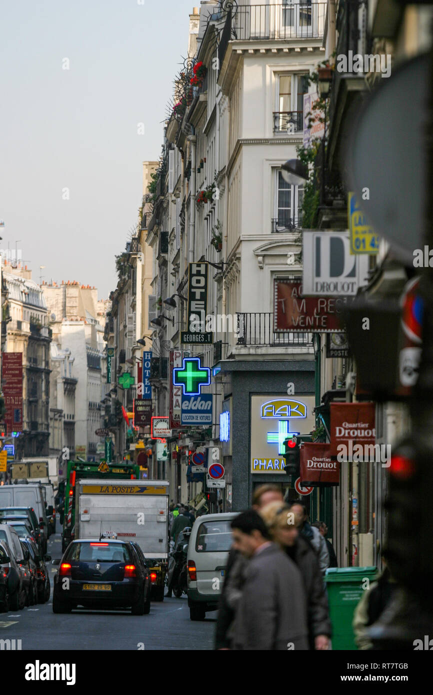 Street view in Paris, Ile de France, France Stock Photo - Alamy