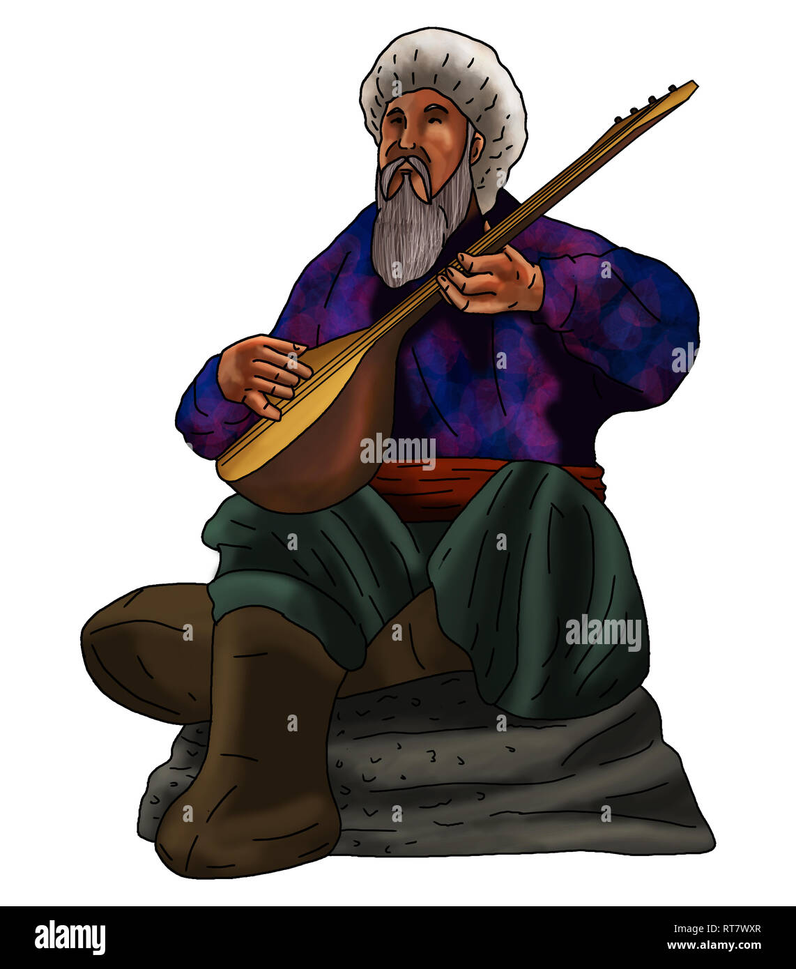 Colorfull portrait of man Stock Photo - Alamy