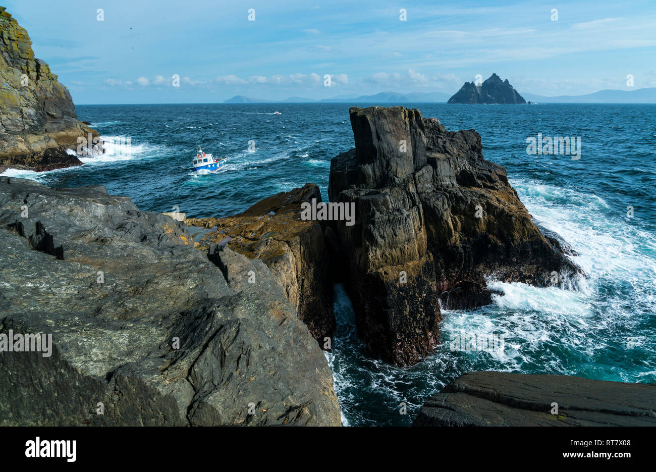 Little Skellig from Skellig Michael, Skelling Islands, County Kerry ...