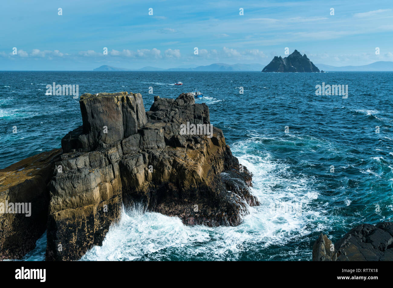 Little Skellig from Skellig Michael, Skelling Islands, County Kerry ...