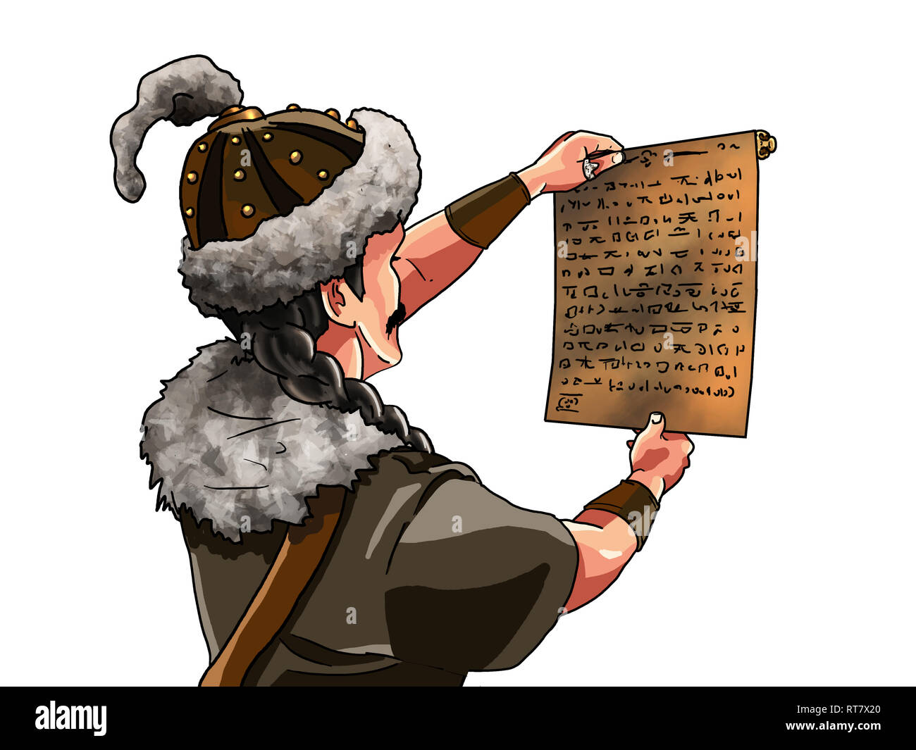 Turkish warrior with traditional armor and weapon Stock Photo - Alamy