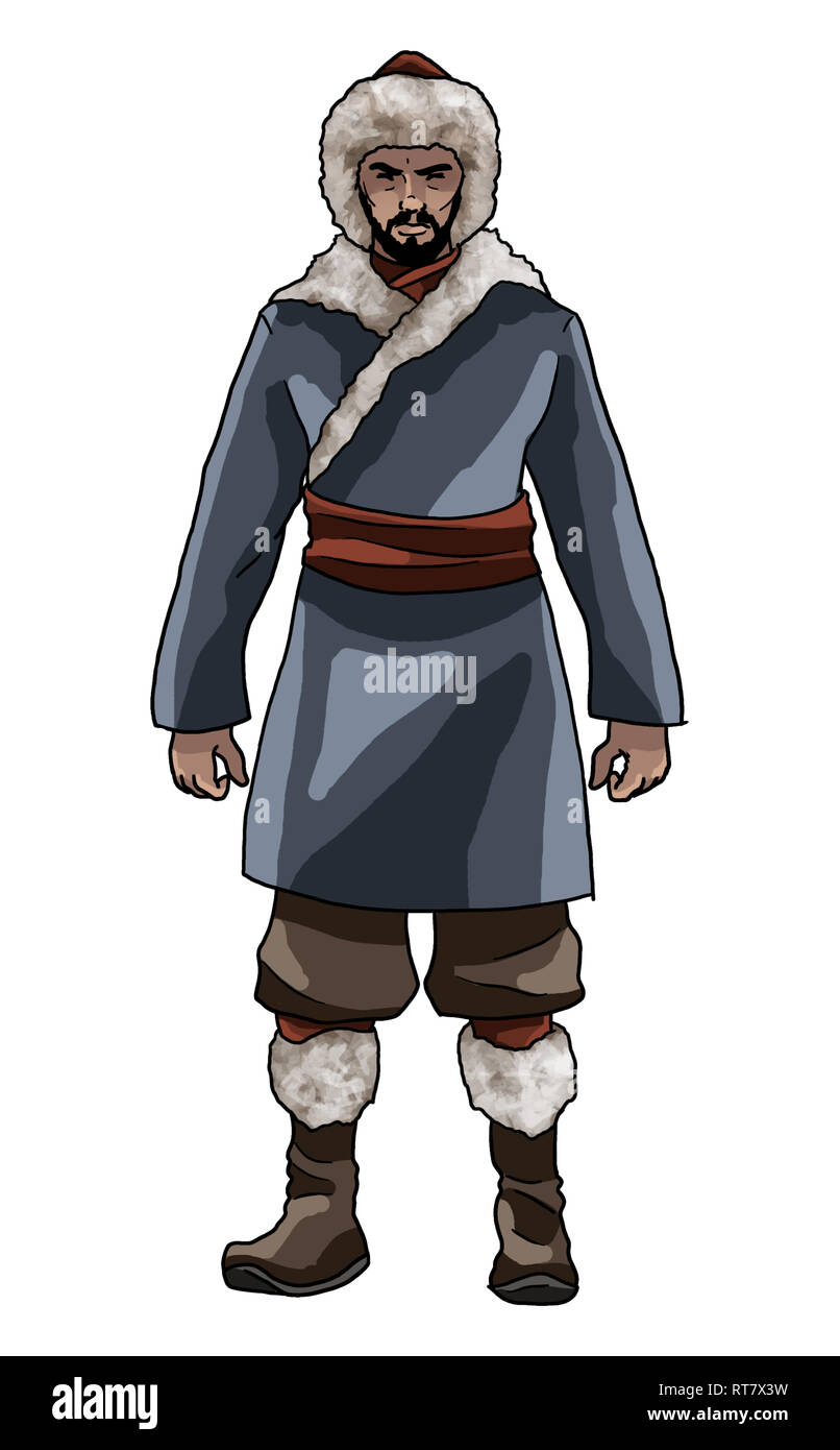 Turkish warrior with traditional armor and weapon Stock Photo - Alamy