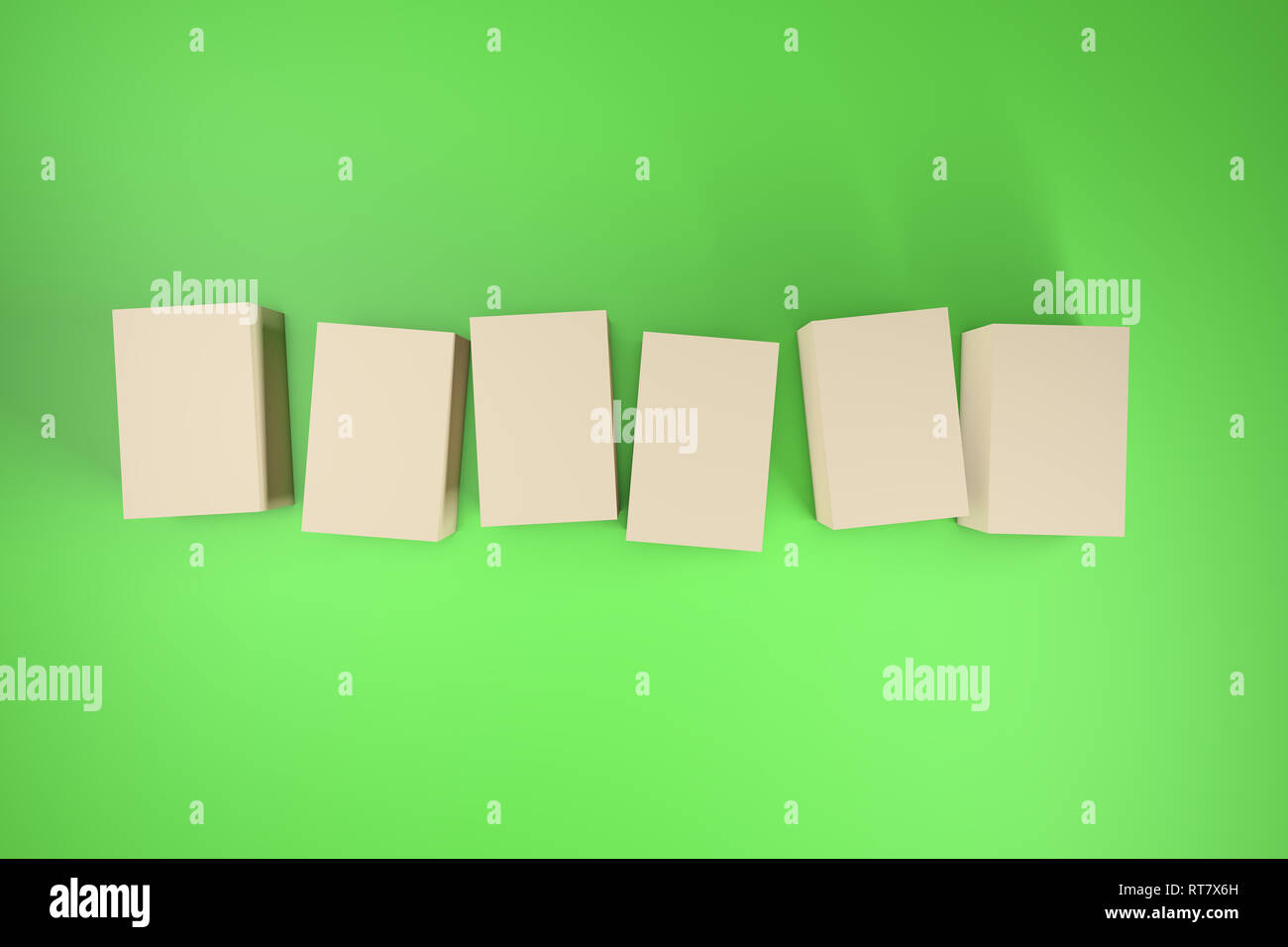 Empty boxes on colored background with copy space Stock Photo - Alamy