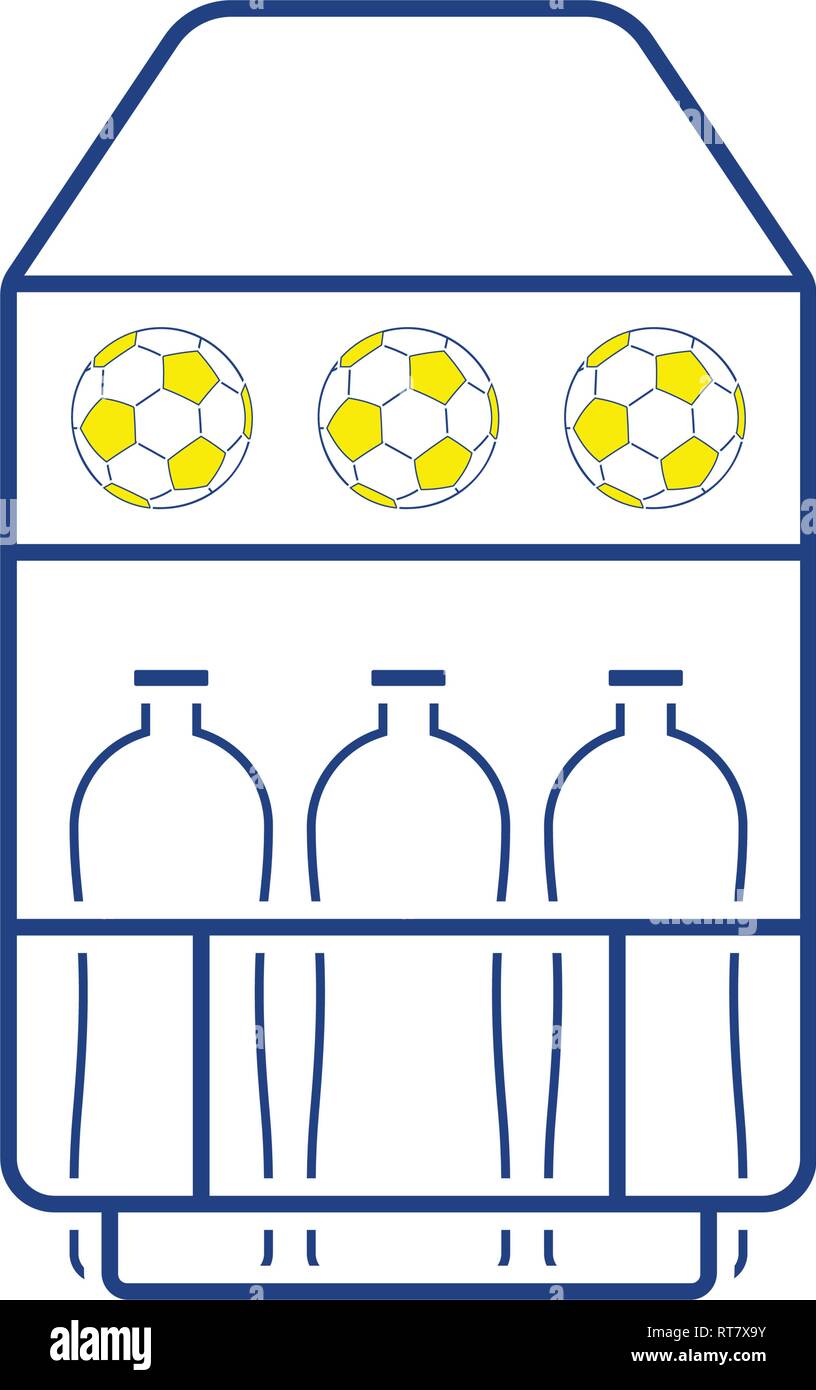 Icon of football field bottle container. Thin line design. Vector ...