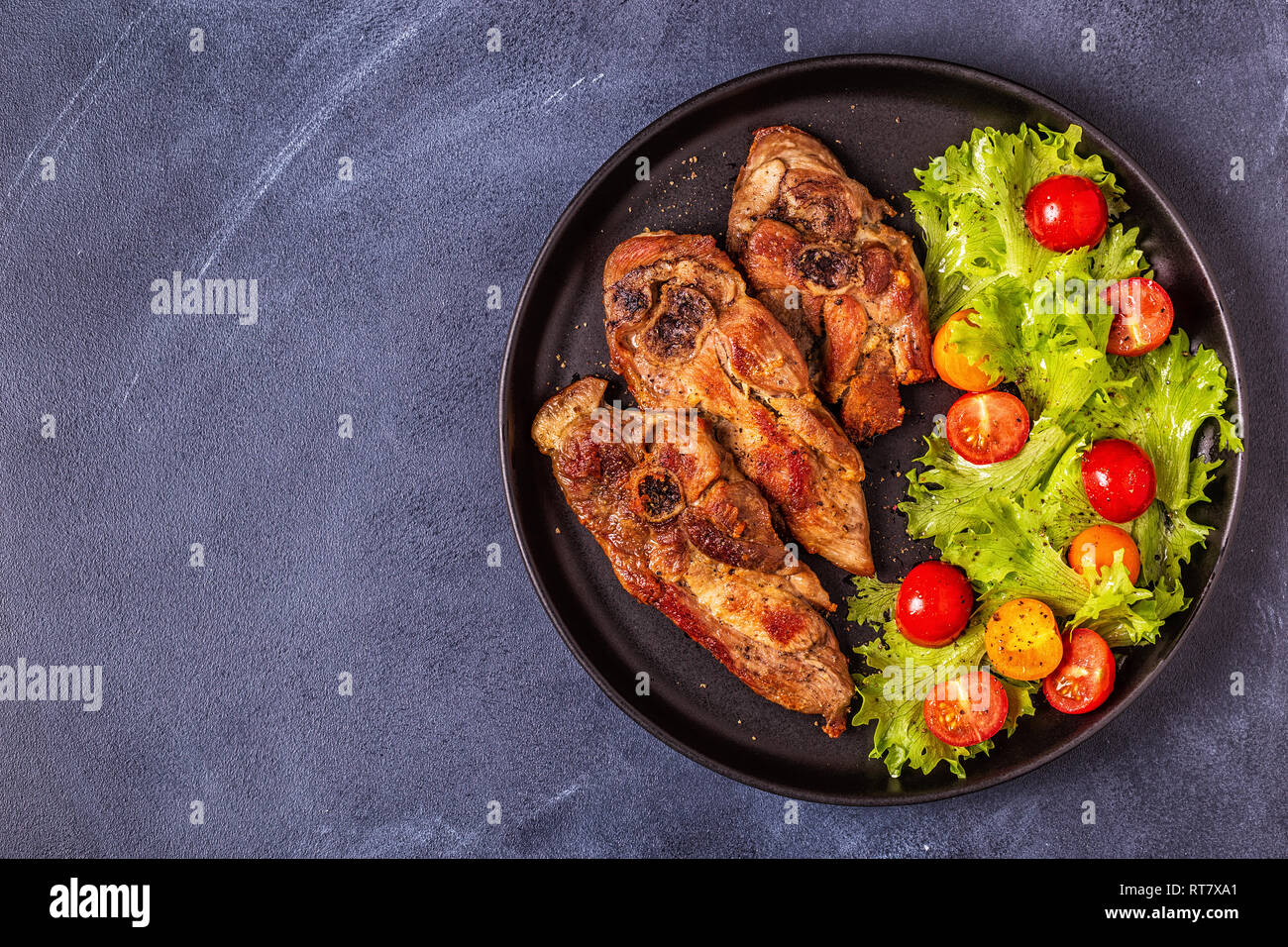 Top view steak food hi-res stock photography and images - Alamy