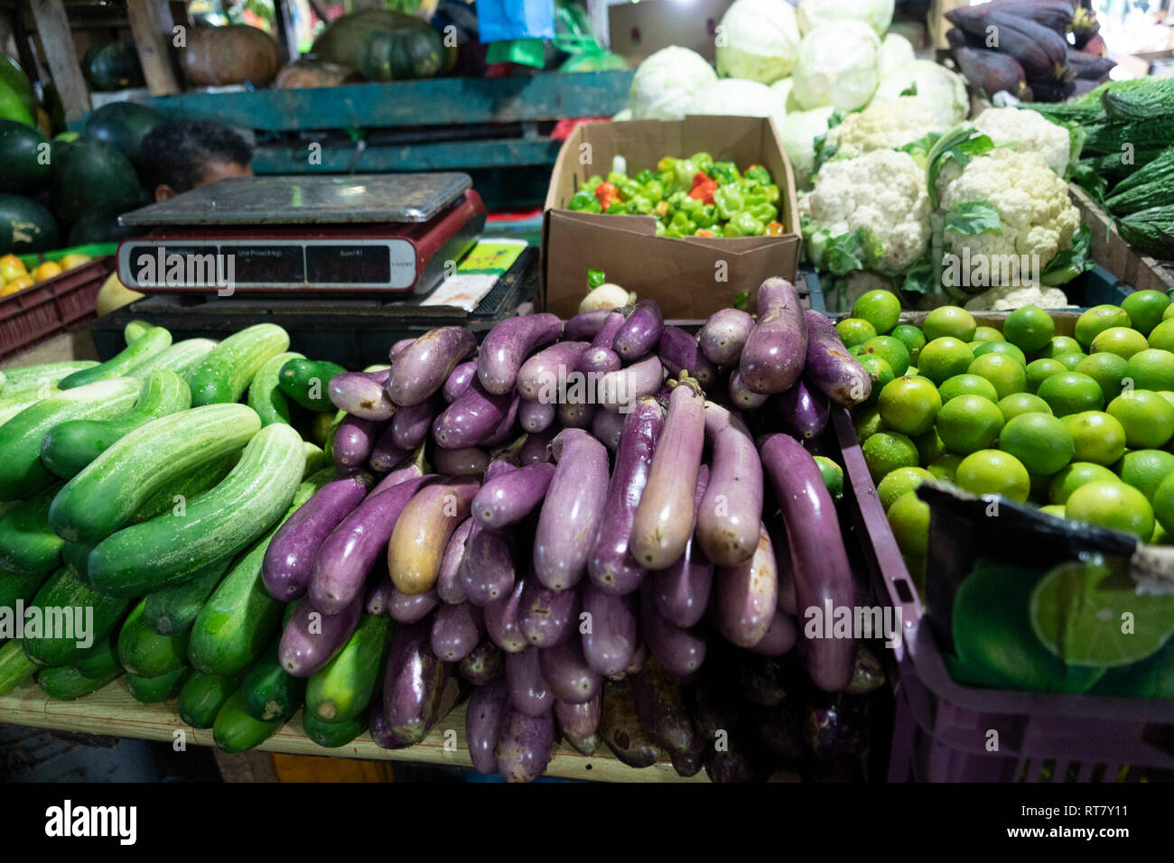 Male Maldives fruit and vegetables market detail Stock Photo - Alamy