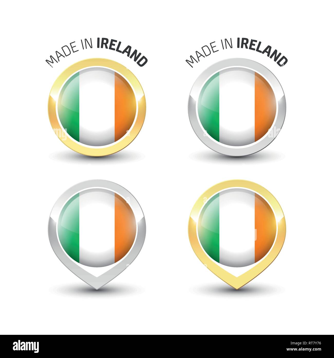 Gold and silver ireland Stock Vector Images - Alamy