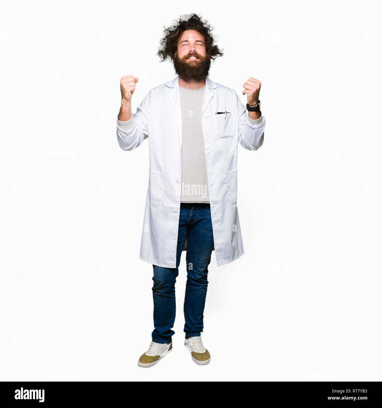 Mad scientist and hair Cut Out Stock Images & Pictures - Alamy