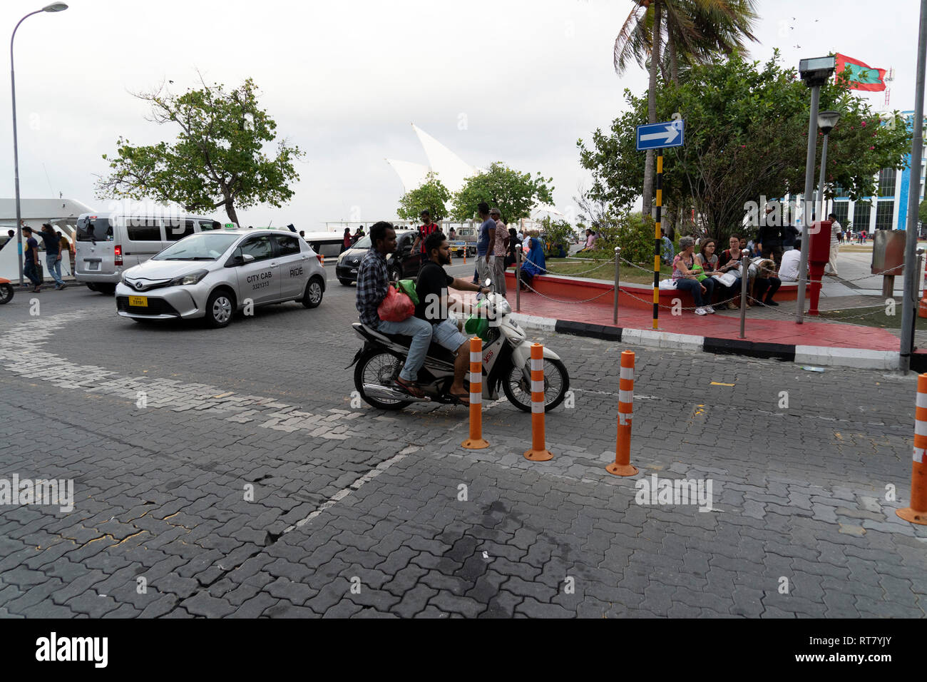 MALE, MALDIVES - FEBRUARY 16 2019 - Male is one of the smallest capital ...
