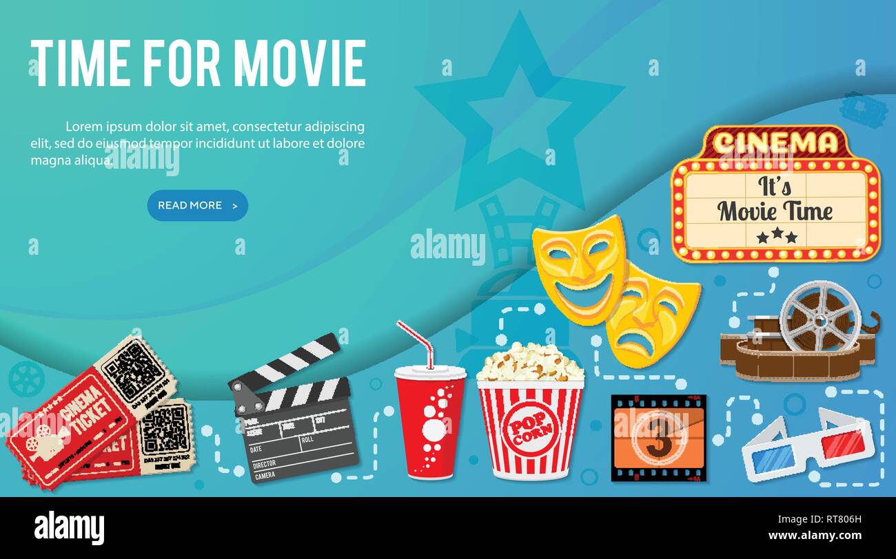 Cinema and Movie Banner Stock Vector Image & Art - Alamy