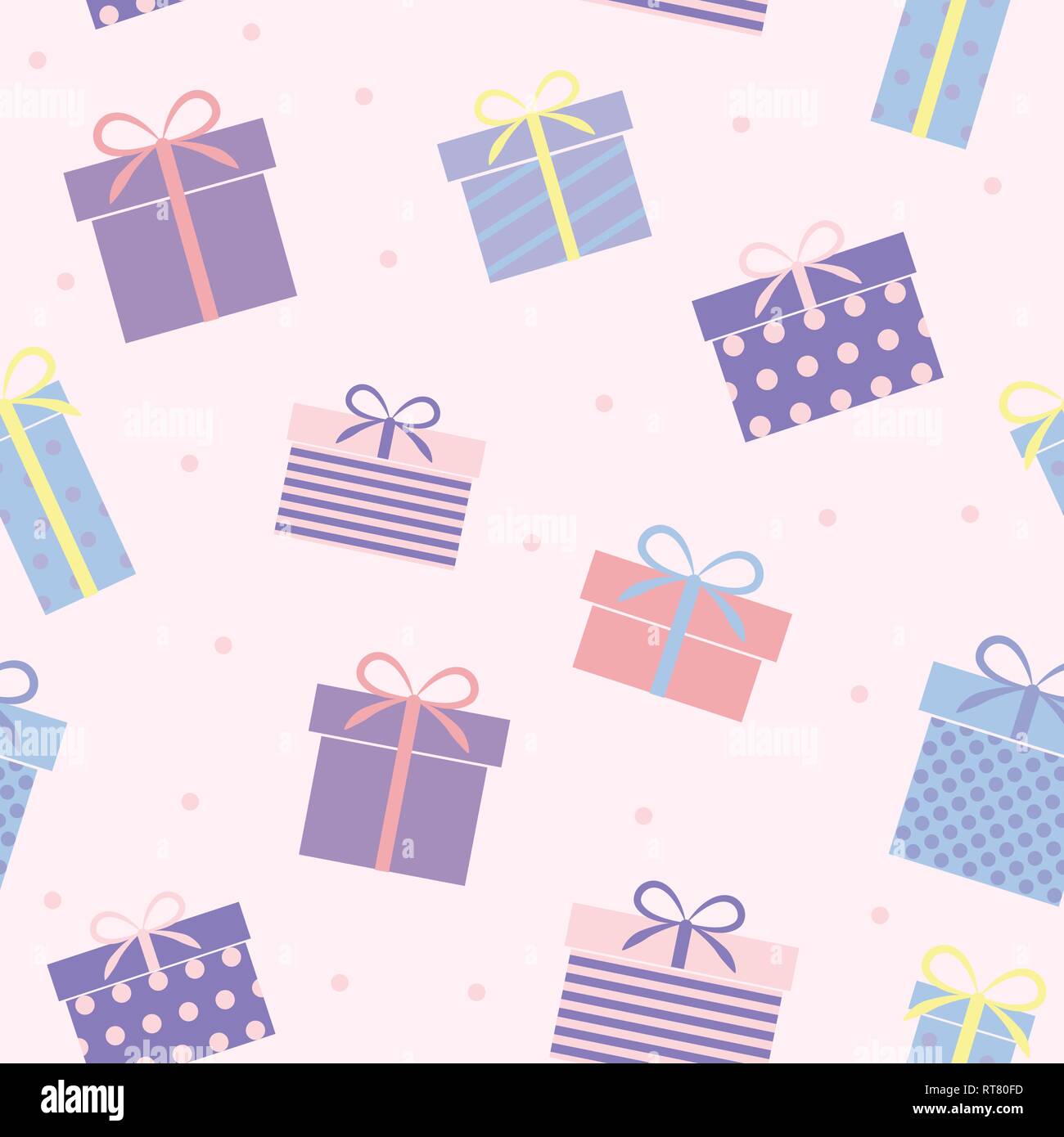 seamless pattern bright birthday present vector illustration EPS10 ...