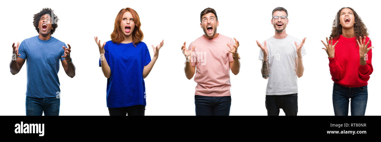 Angry men shouting group Cut Out Stock Images & Pictures - Alamy