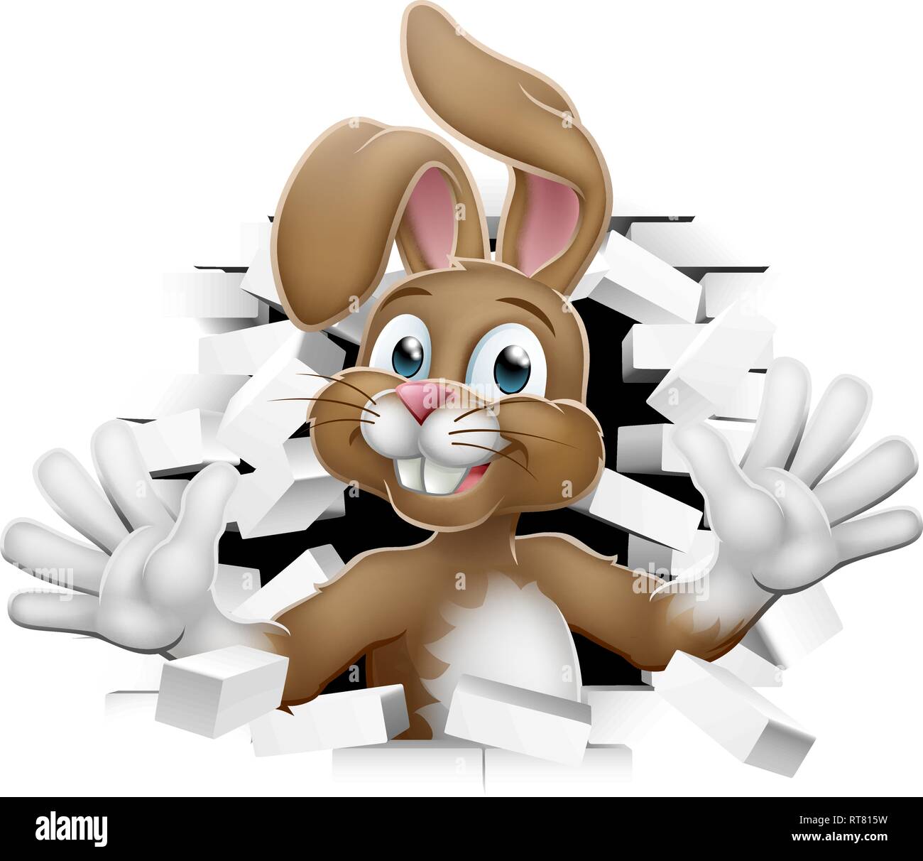 Cartoon break through wall hi-res stock photography and images - Alamy