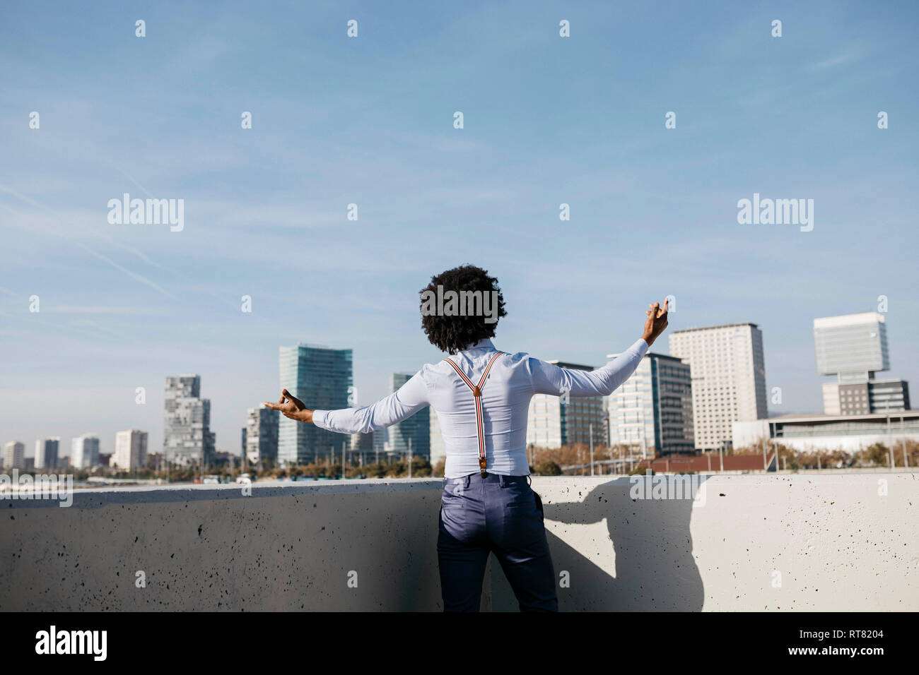 Back view barcelona hi-res stock photography and images - Alamy