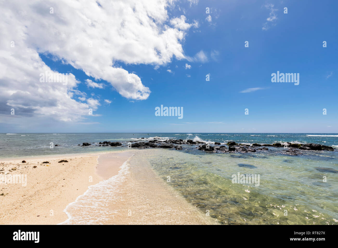 Mauritius, West Coast, beach of Pointe aux Biches Stock Photo - Alamy