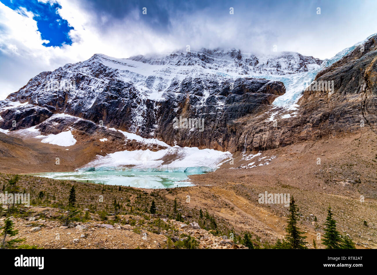 Angel Glacier, Mount Edith Cavell, Jasper National Park, Alberta ...