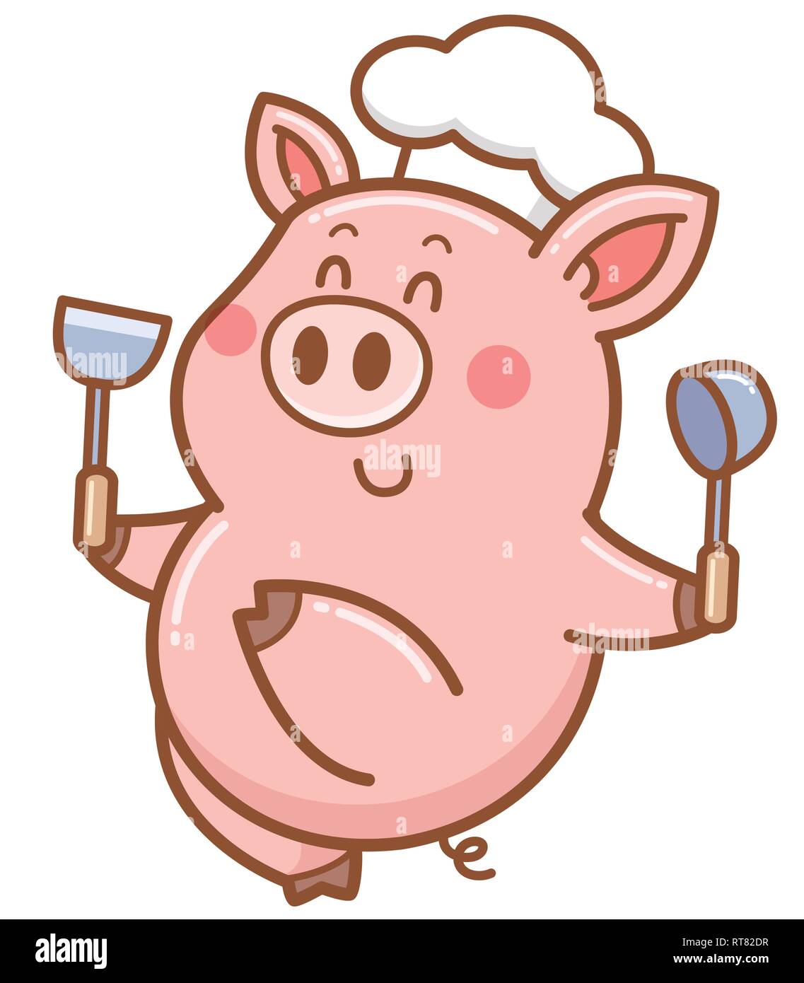 Vector illustration of cartoon chef pig Stock Vector Image & Art - Alamy