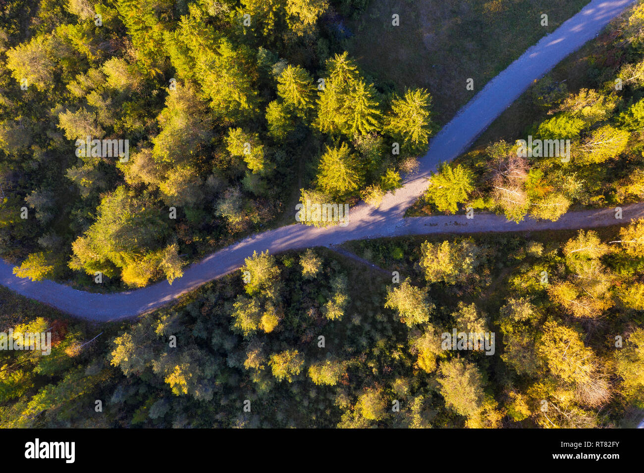 Aerial fork path near gaissach hi-res stock photography and images - Alamy