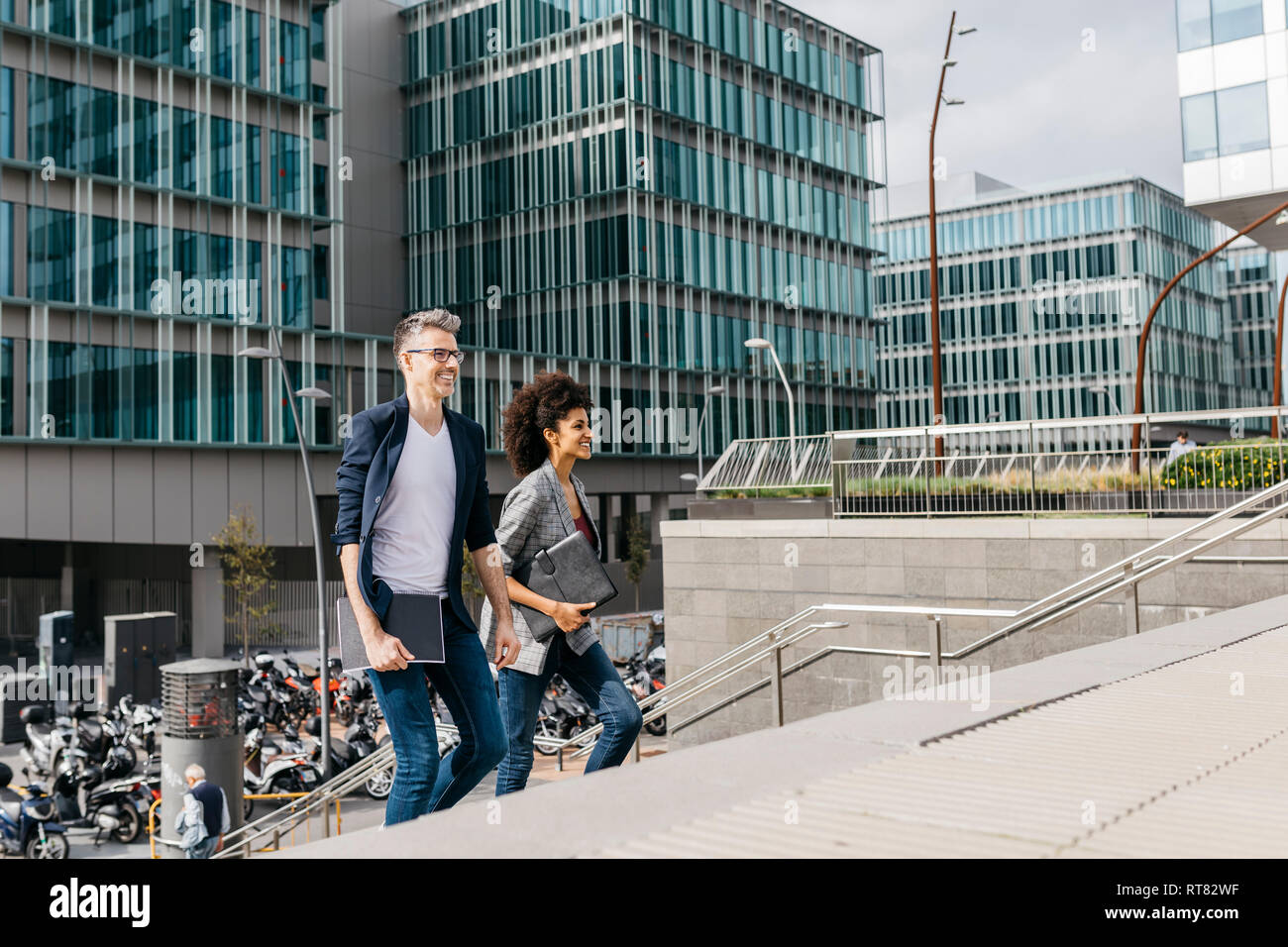 Facades of two office buildings hi-res stock photography and images - Alamy