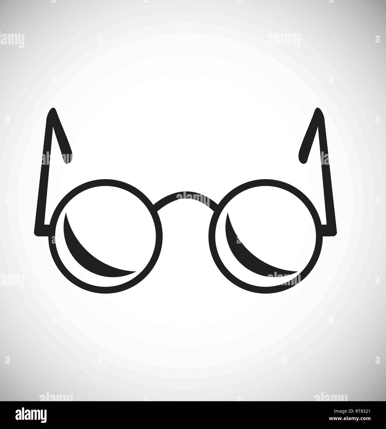 Glasses icon on white background for graphic and web design, Modern ...