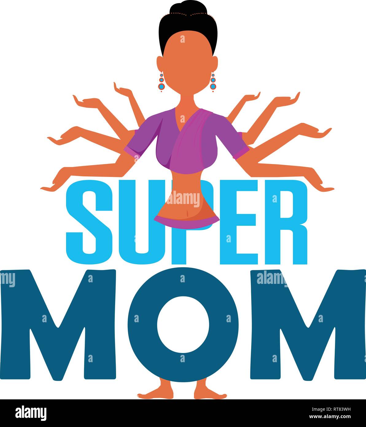 Multitasking mother and work Stock Vector Images - Alamy