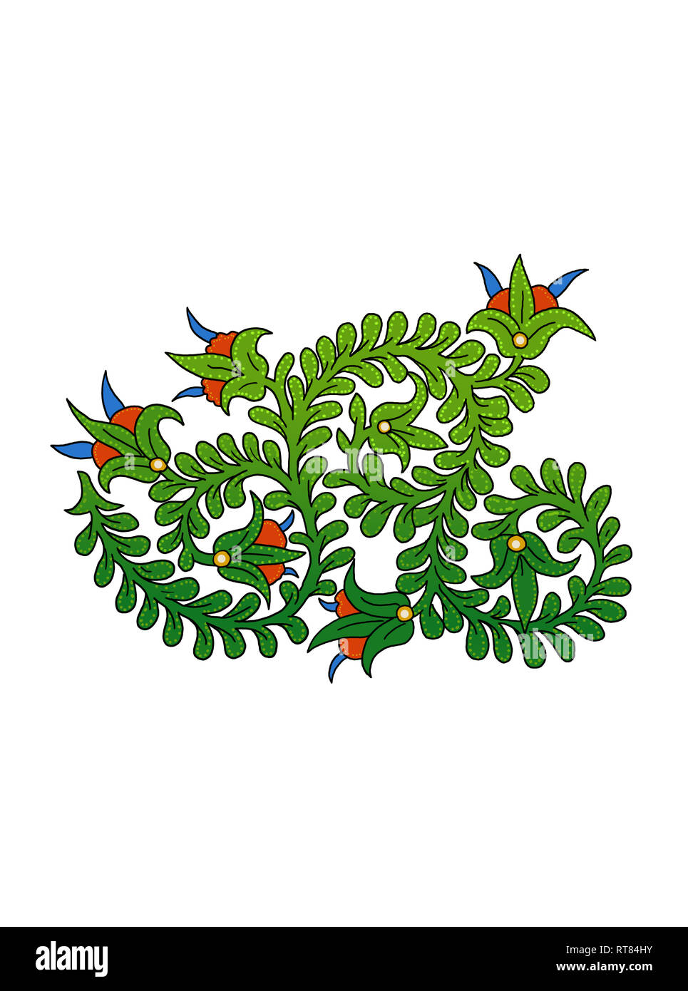 Tree Drawings On Traditional Art Technique Stock Photo - Alamy