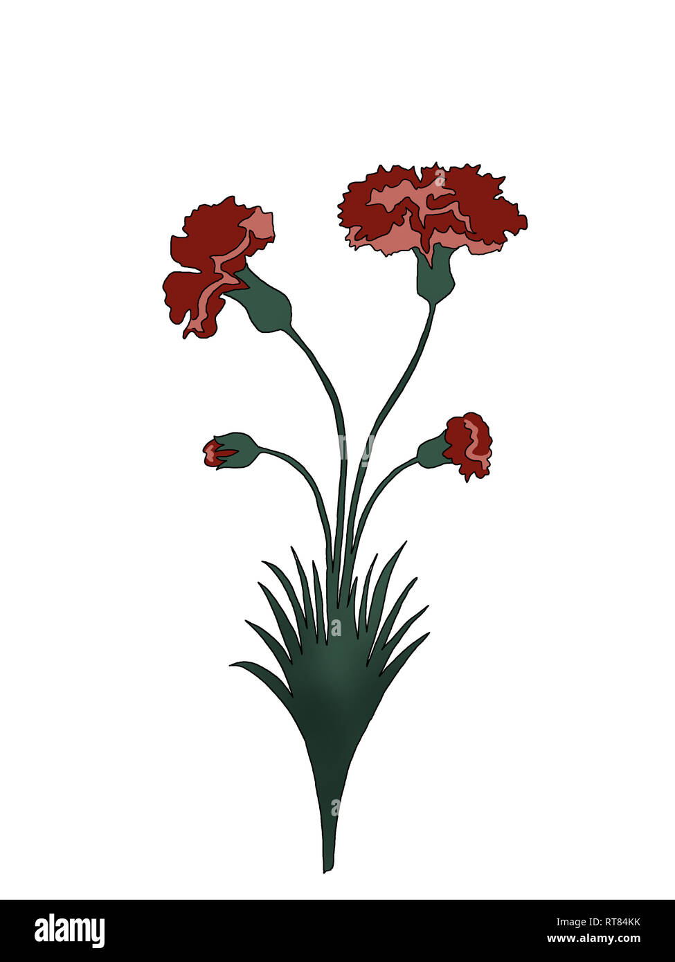 Tree Drawings On Traditional Art Technique Stock Photo - Alamy