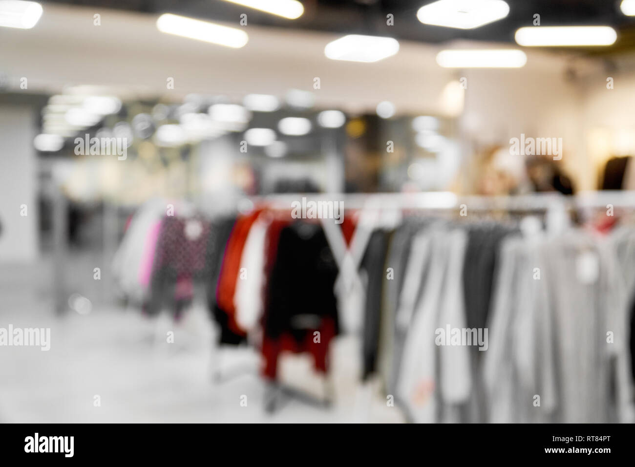 blurred image background with clothing store Stock Photo - Alamy