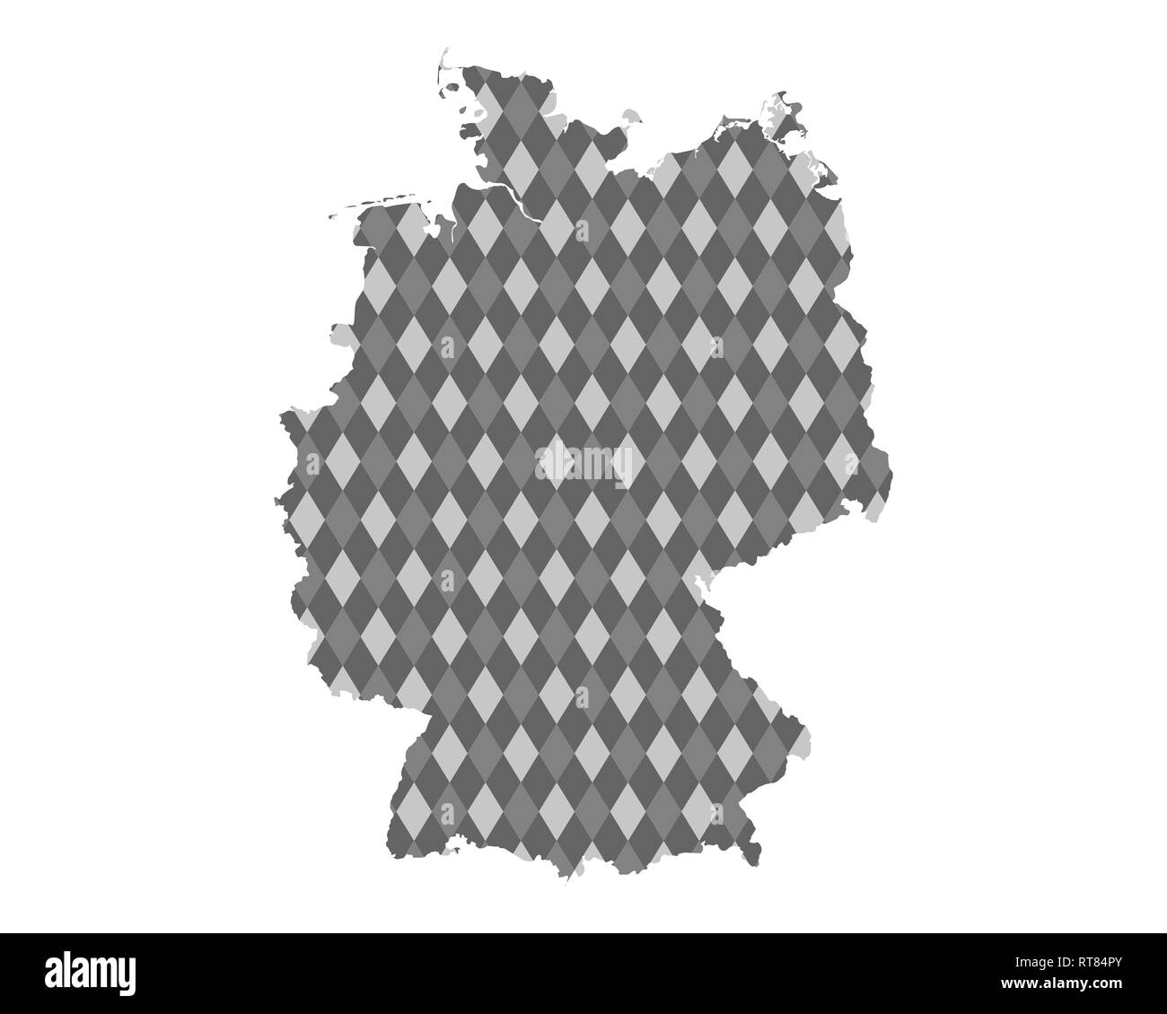 Map of Germany with colored rhombs Stock Photo - Alamy