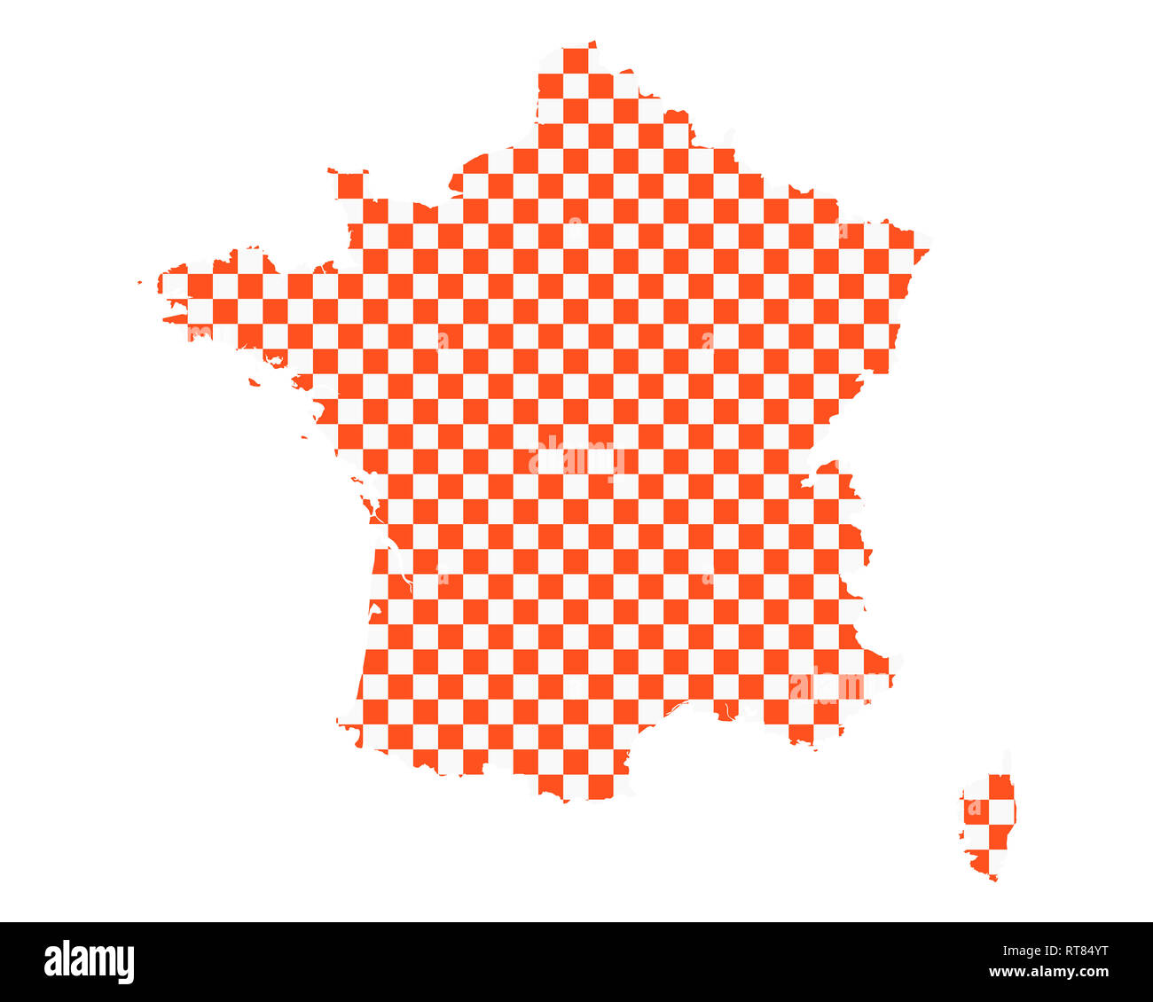 Map of france in checkerboard pattern hi-res stock photography and ...
