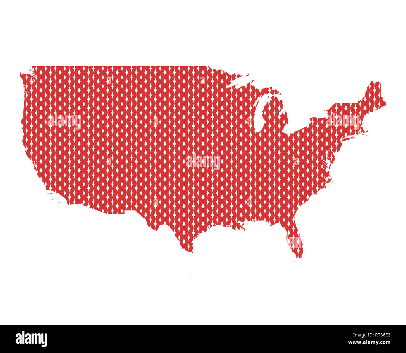 Plain map of the USA Stock Photo - Alamy