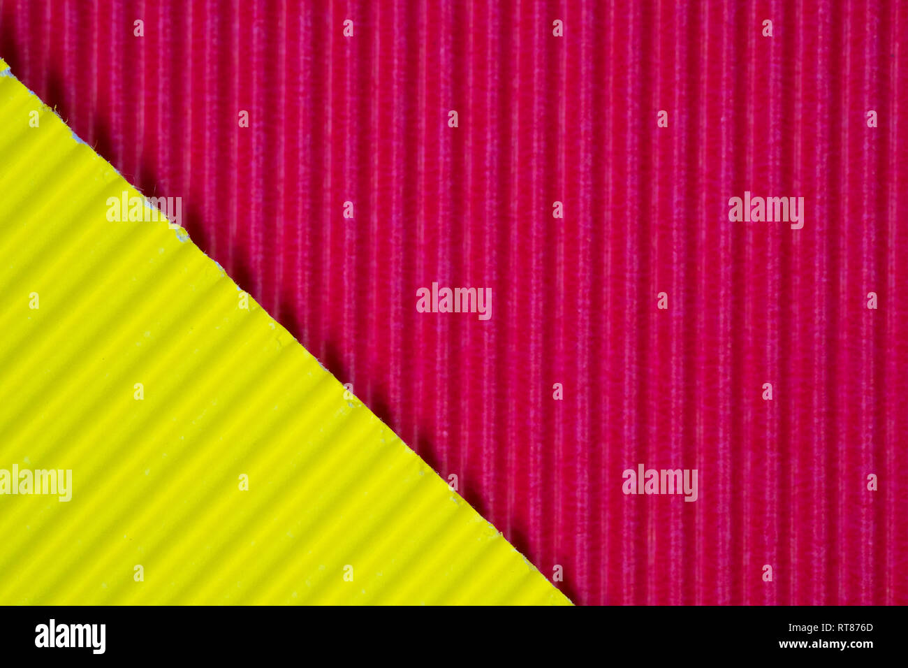 Red and yellow corrugated paper texture, use for background. vivid ...