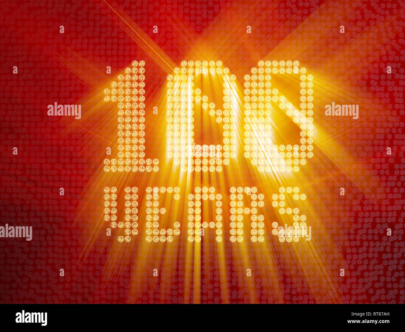 Golden number one hundred years (number 100 years) dotted font, top ...