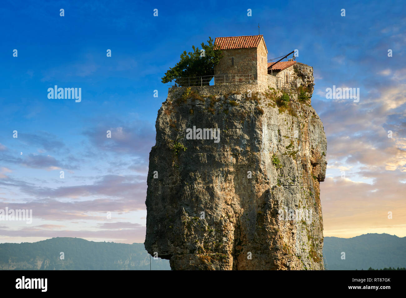 Picture & image of Katskhi Pillar Georgian Orthodox church on a 40 m ...