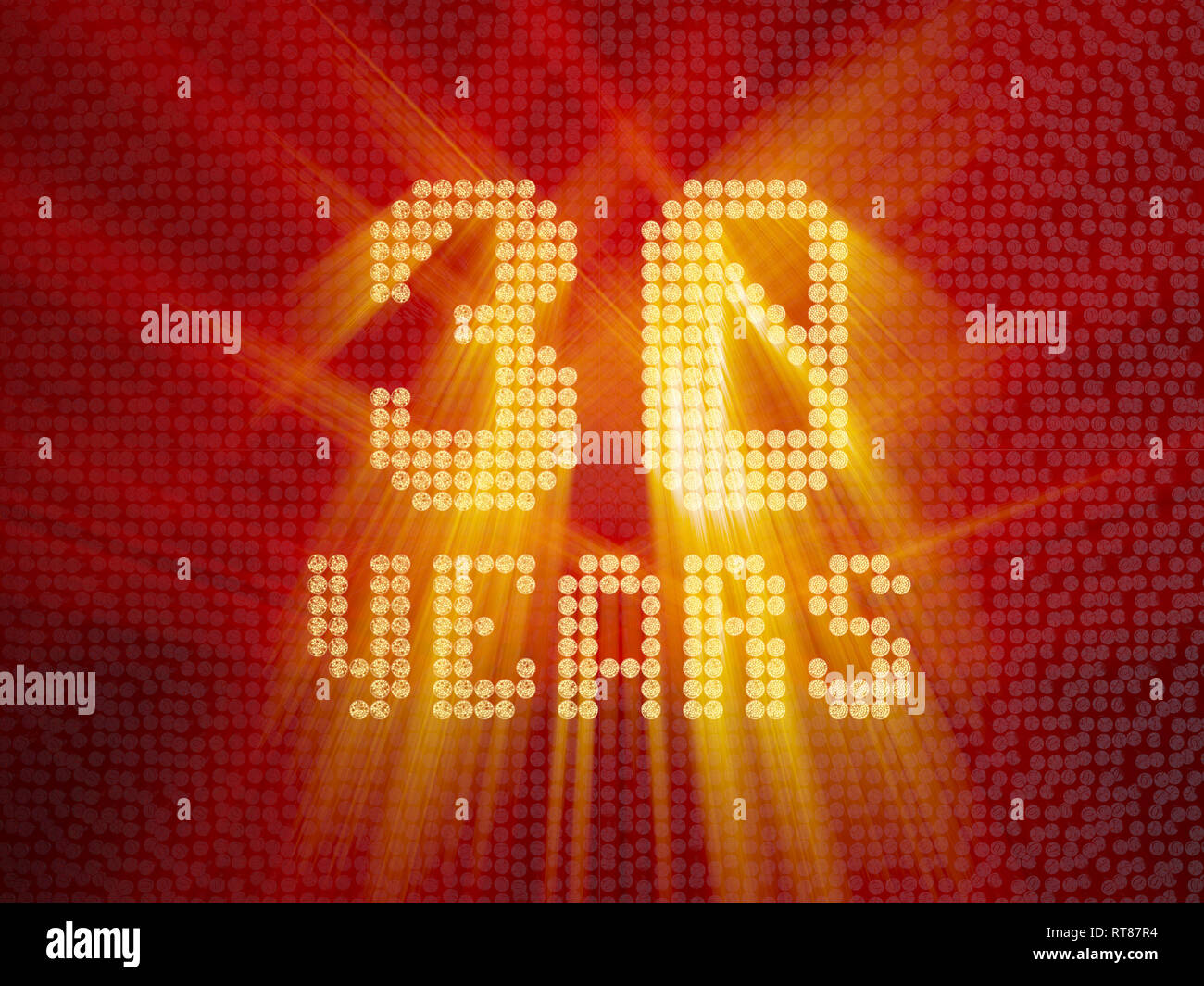 Golden number thirty years (number 30 years) dotted font, top view ...