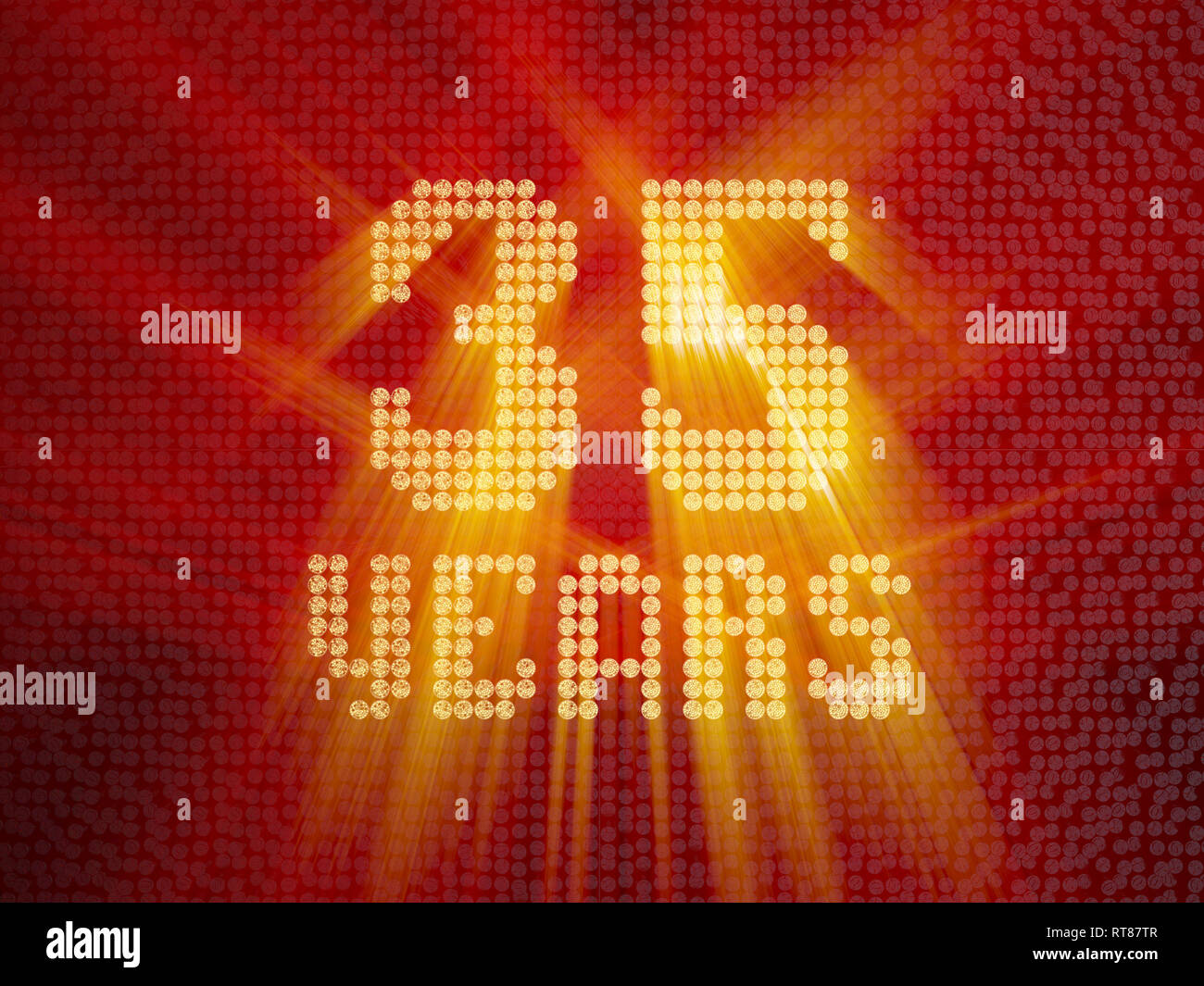 Golden number thirty-five years (number 35 years) dotted font, top view ...