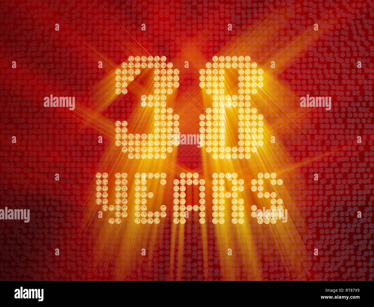 Golden number thirty-eight years (number 38 years) dotted font, top ...