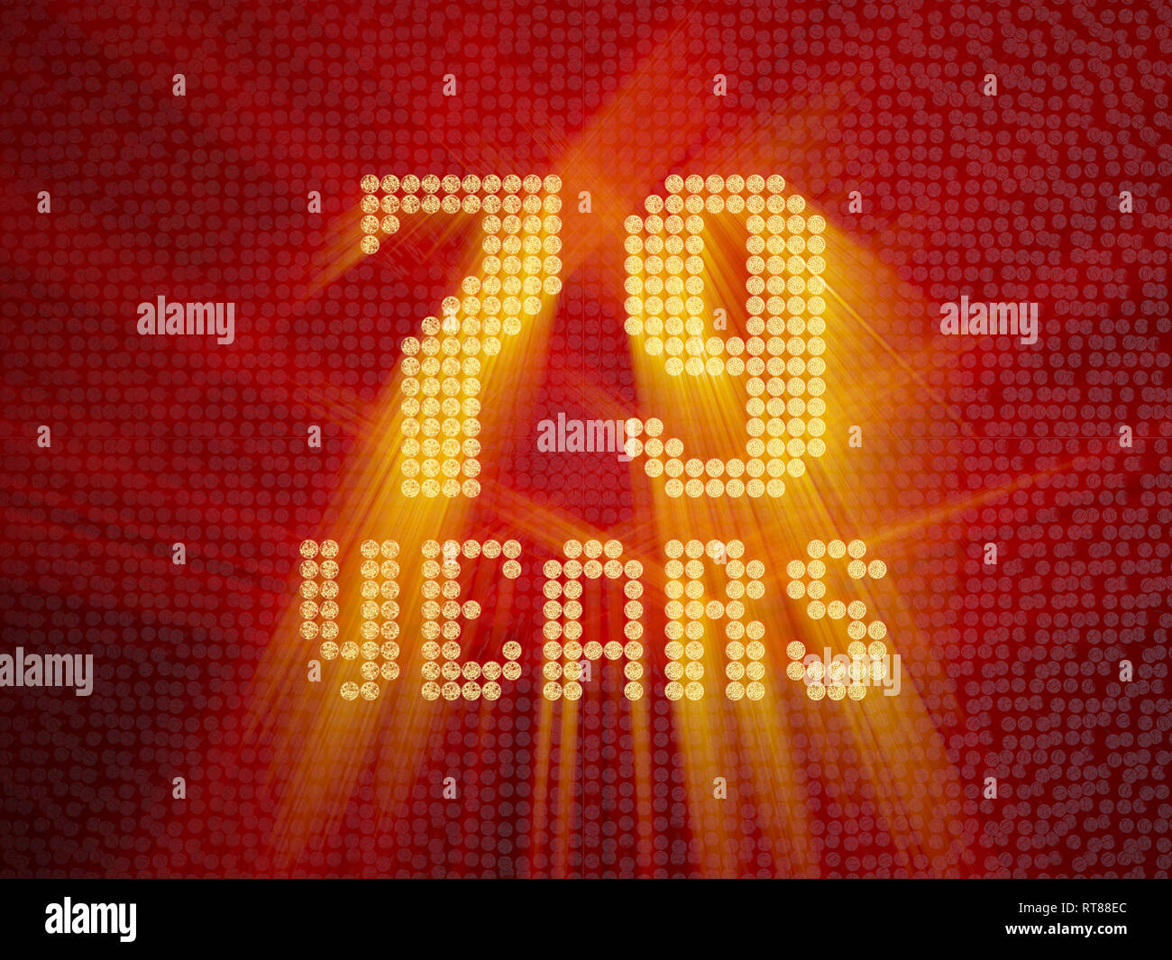 Golden number seventy-nine years (number 79 years) dotted font, top ...